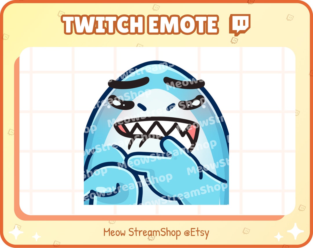 Twitch Emote / Cute Shark Face Sheesh, Sheeesh / Kawaii Sharks Chibi ...