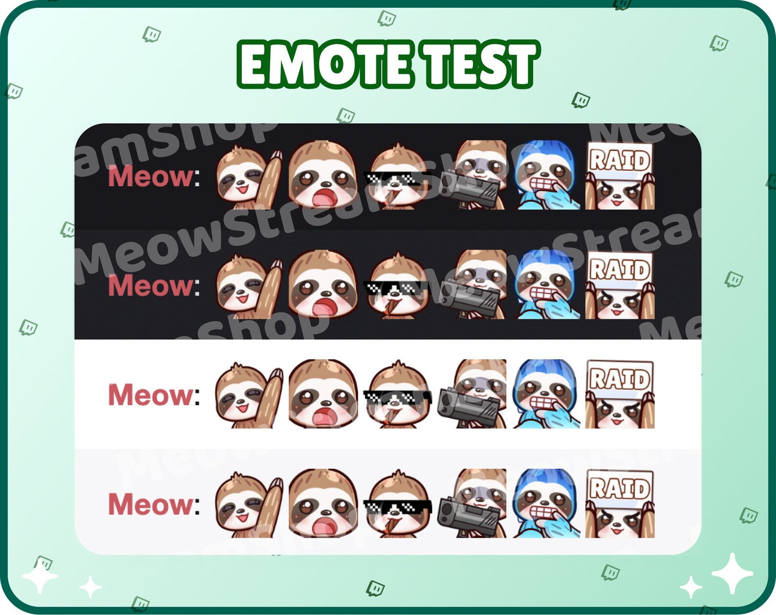 Twitch Emote / Cute Sloth Mega Pack #1 Emotes ( 24 Emotes Ready to Use ...