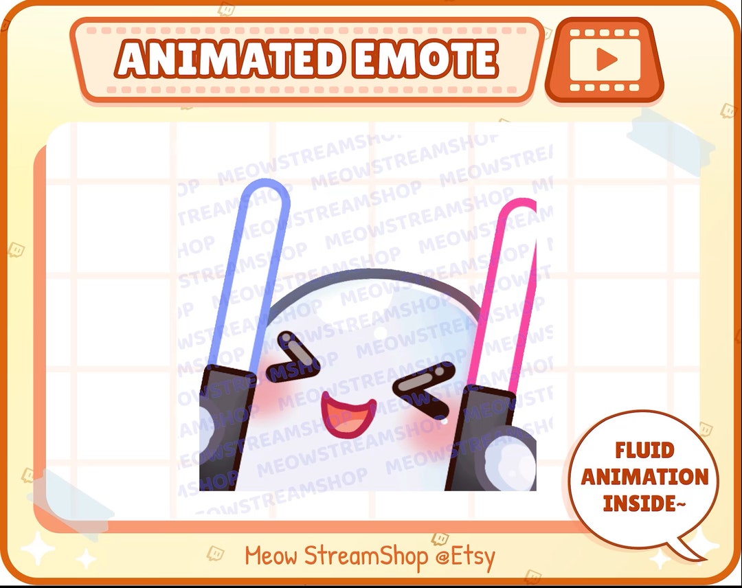 Twitch Animated Emote / Cute Ghost Animated Emotes Rave, Light Stick ...