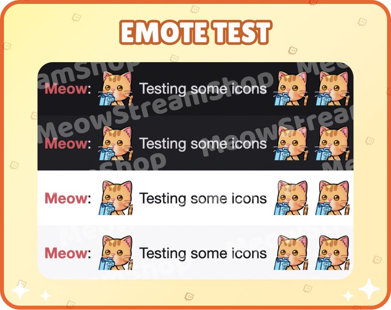 Twitch Emote / Cute Orange Cat Sip, Sipping Tea, Drink, Drink Juice ...