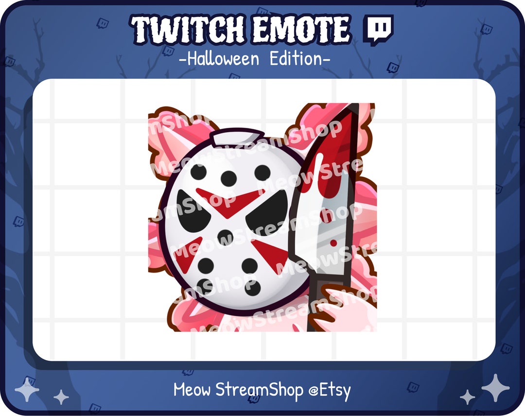 Twitch Emote / Cute Axolotl Emotes Halloween Edition Mask, Jason ...