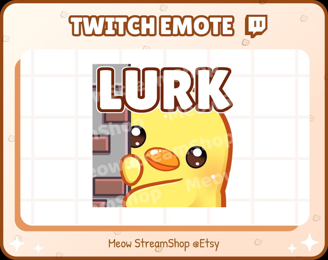 Twitch Emote / Cute Chick Lurk Emoji for Streamer / Cute Duckling Sub ...