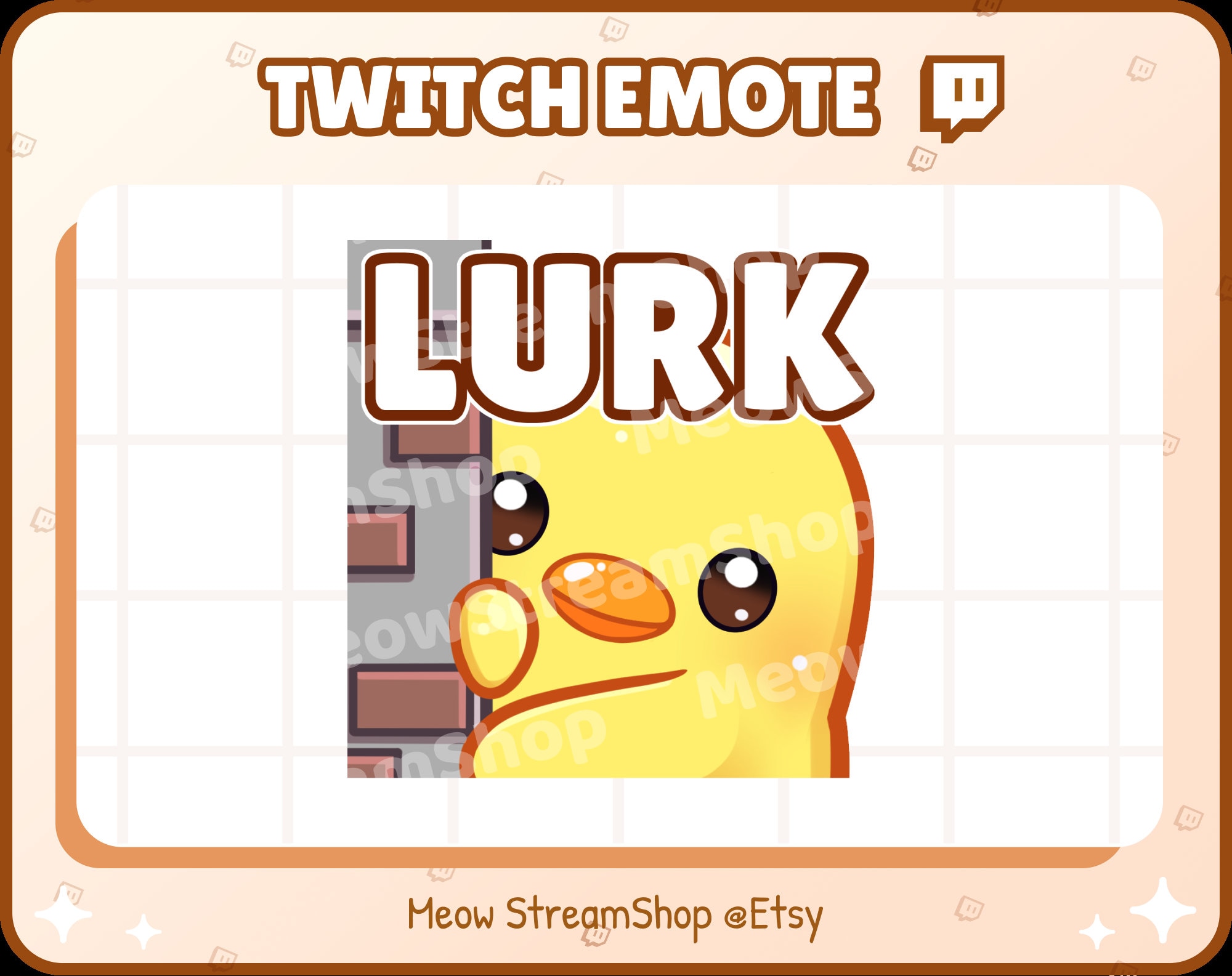 Twitch Emote / Lindo emoji de Chick Lurk para streamer / Lindo - Etsy ...