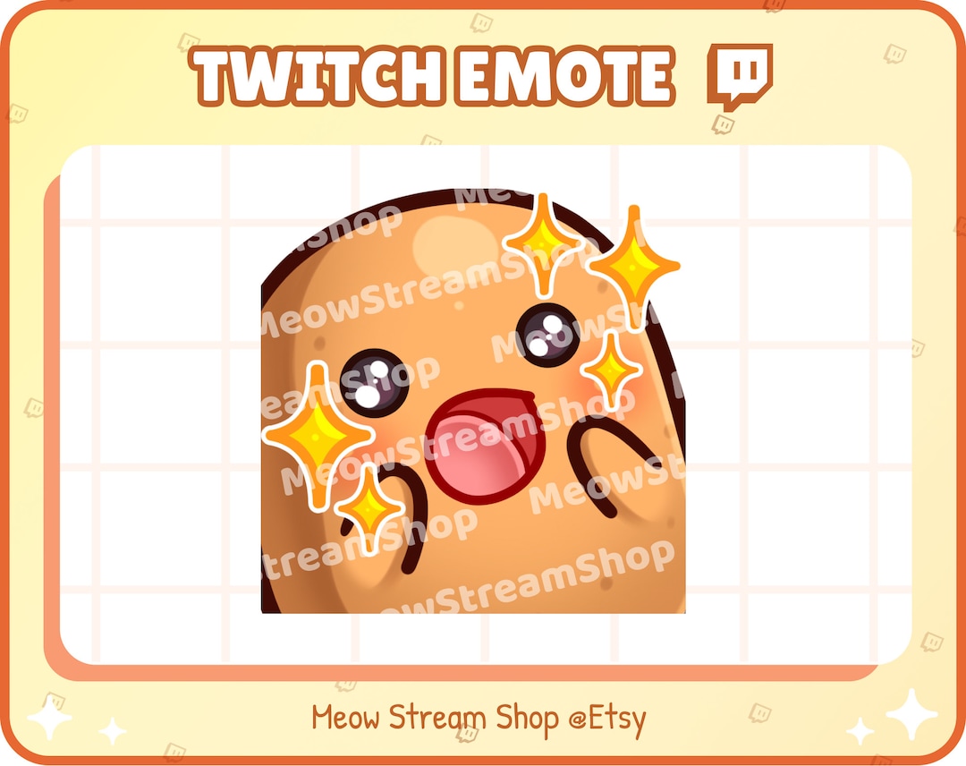 Twitch Emote / Cute Potato Wow, Whoa, Gasp, What, Whoa, Amaze Emote ...