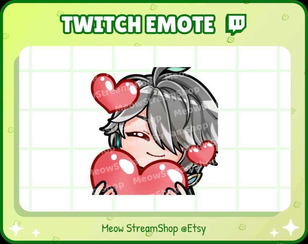 Twitch Emote / Alhaitham Heart, Love, Hug, Happy Emotes / Genshin ...