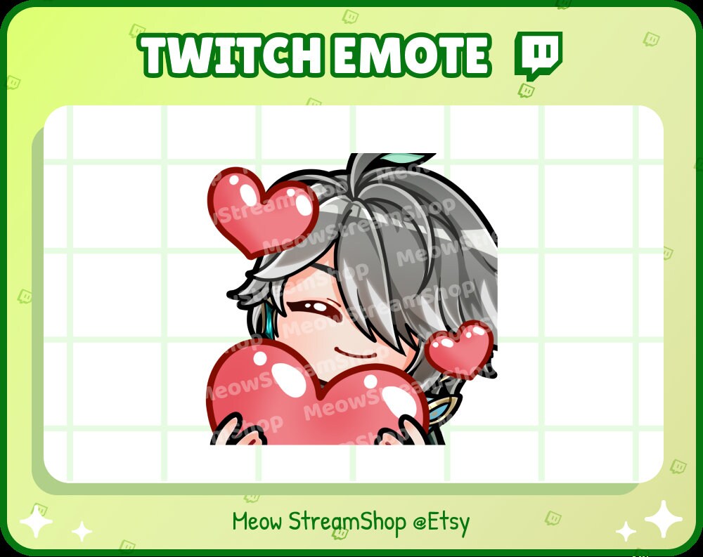Twitch Emote / Alhaitham corazón, amor, abrazo, feliz Emotes / Genshin ...