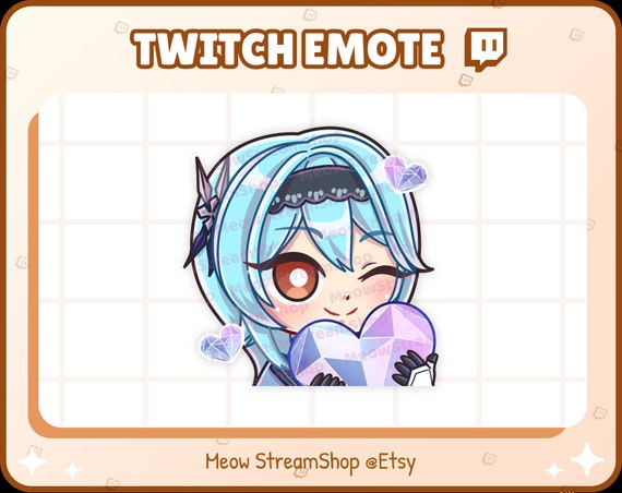 Twitch Emote Eula Heart Love Emote Genshin Impact Sub | Etsy