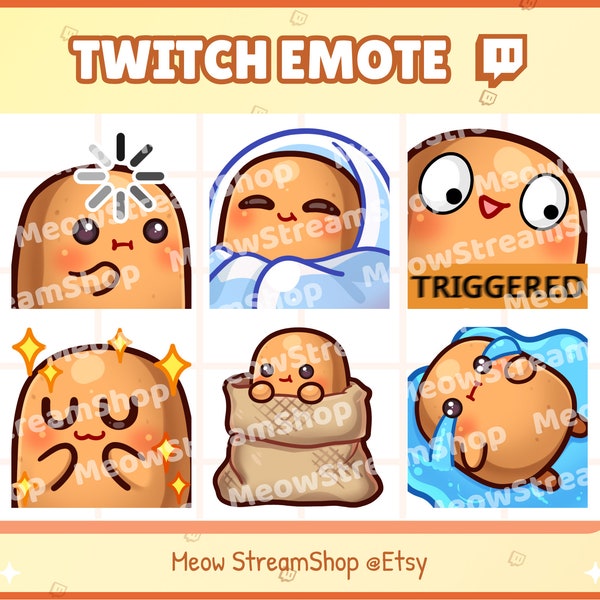 Cozy Potato Emote - Etsy