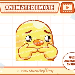 Twitch Animated Emote / Cute Chick Animated Emotes Chicken Shy, UWU ...