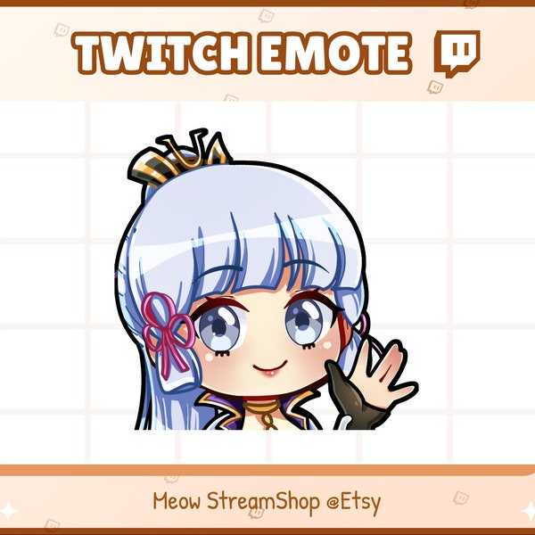 Genshin Kamisato Ayaka Emotes - Etsy