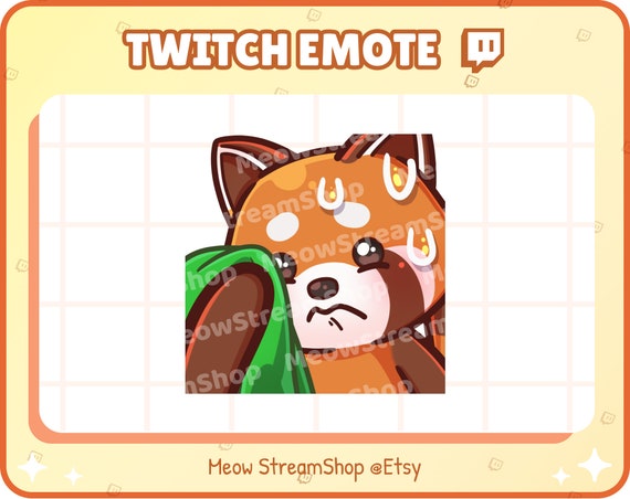 Twitch Emote / Cute Red Panda Sweat Sweating Panic Emotes / - Etsy