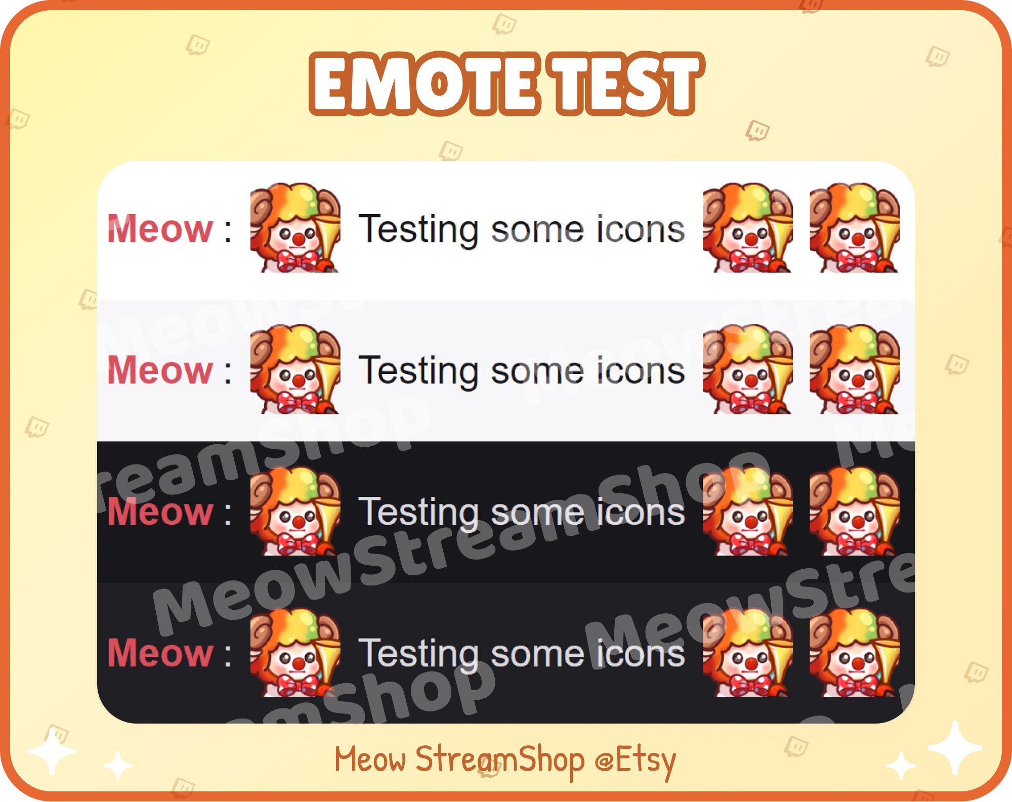 Twitch Emote / Cute Sheep Clown, Funny, Silly Emotes / Kawaii Lamb Goat ...