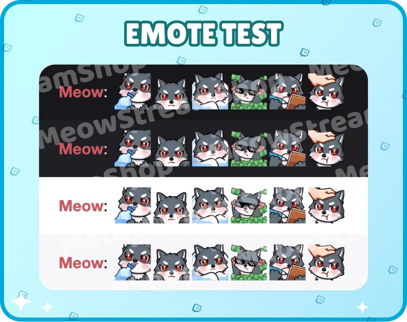 Twitch Emote / Cute Grey Wolf Mega Pack 1 Emotes 24 Emotes - Etsy