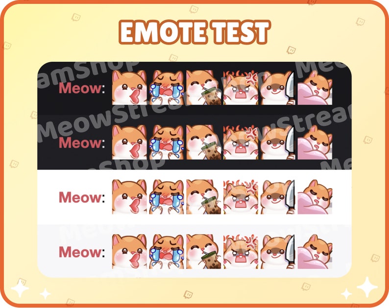 Twitch Emote / Cute Hamster Emotes Pack 2 pog Cry Sip - Etsy