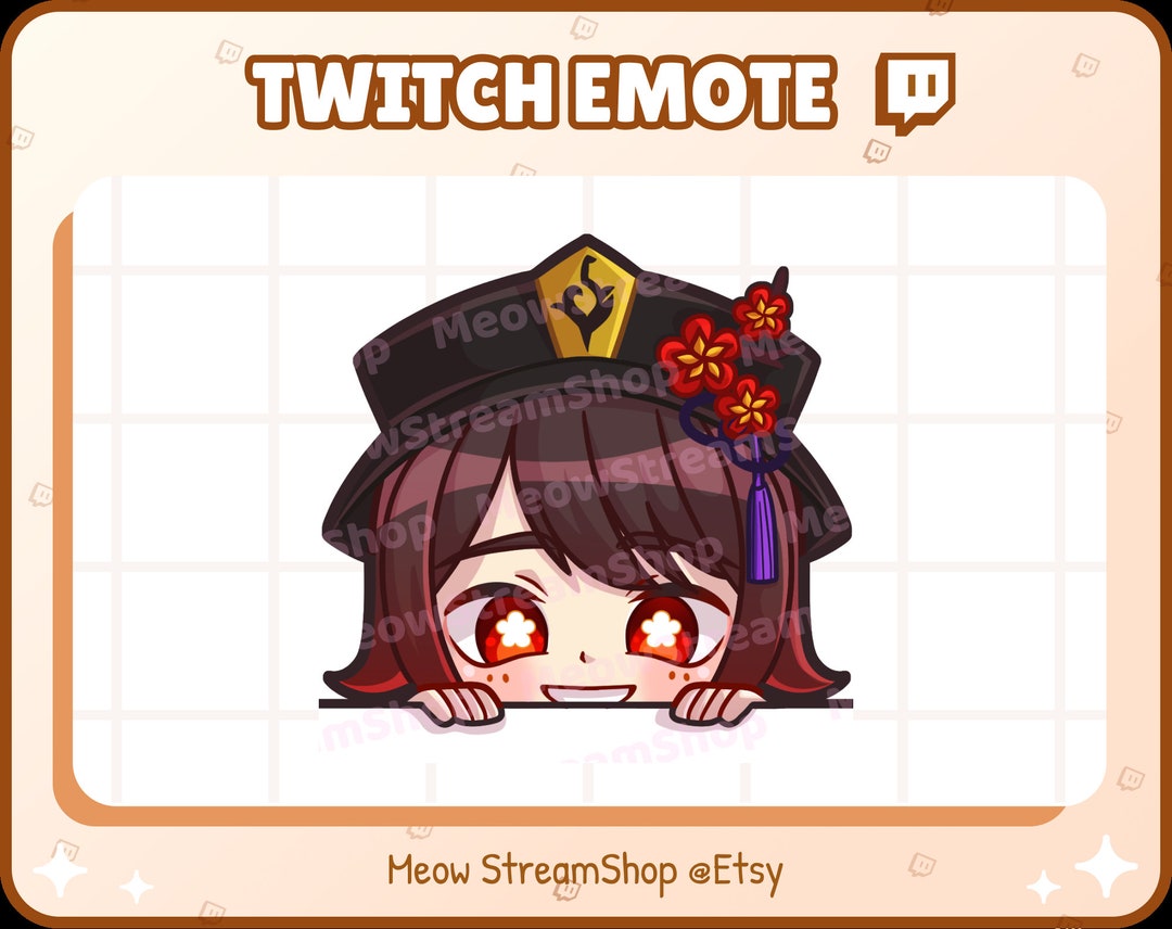 Twitch Emote - Hu Tao LURK Emote - Genshin Impact Sub Emoji for ...