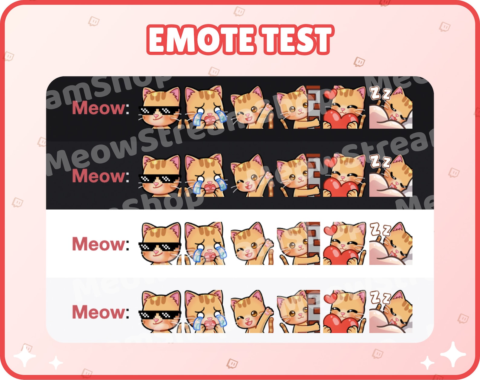 Twitch Emote / Cute Orange Cat Mega Pack #1 Emotes (24 Emotes Ready to ...