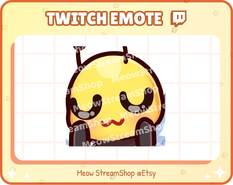 Twitch Emote / Cute Bee UWU, Shy, Embarrassed, Touching Finger Emotes ...