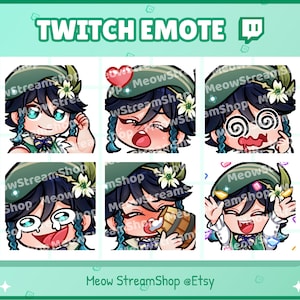 Twitch Emote / Archon Venti Barbatos Emotes Pack #1 (flex, Gasm ...