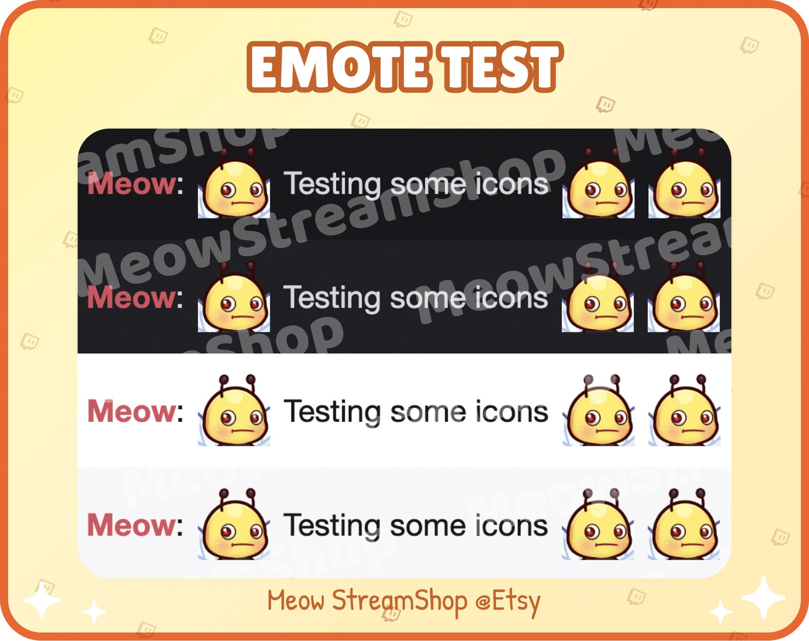 Twitch Emote / Cute Bee Awkward, Awkward Look, Panic, Meme, Sus Emotes ...