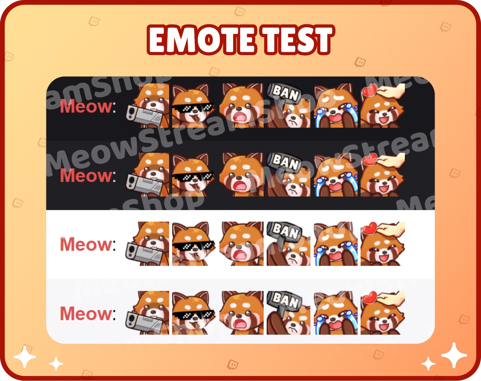 Twitch Emote / Cute Red Panda Mega Pack Emotes ( 24 Emotes Ready to Use ...