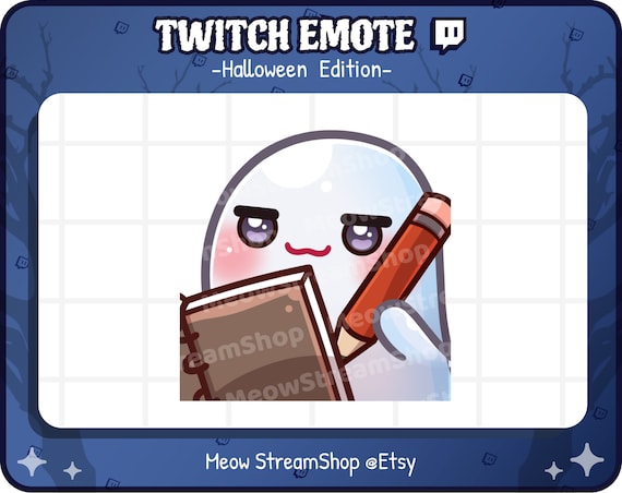Twitch Emote / Cute Ghost Note Taking Note Rule Write Emote - Etsy Hong ...
