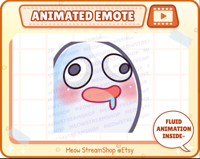 Twitch Animated Emote / Cute Ghost Animated Emotes Derp, Derpy, Drool ...