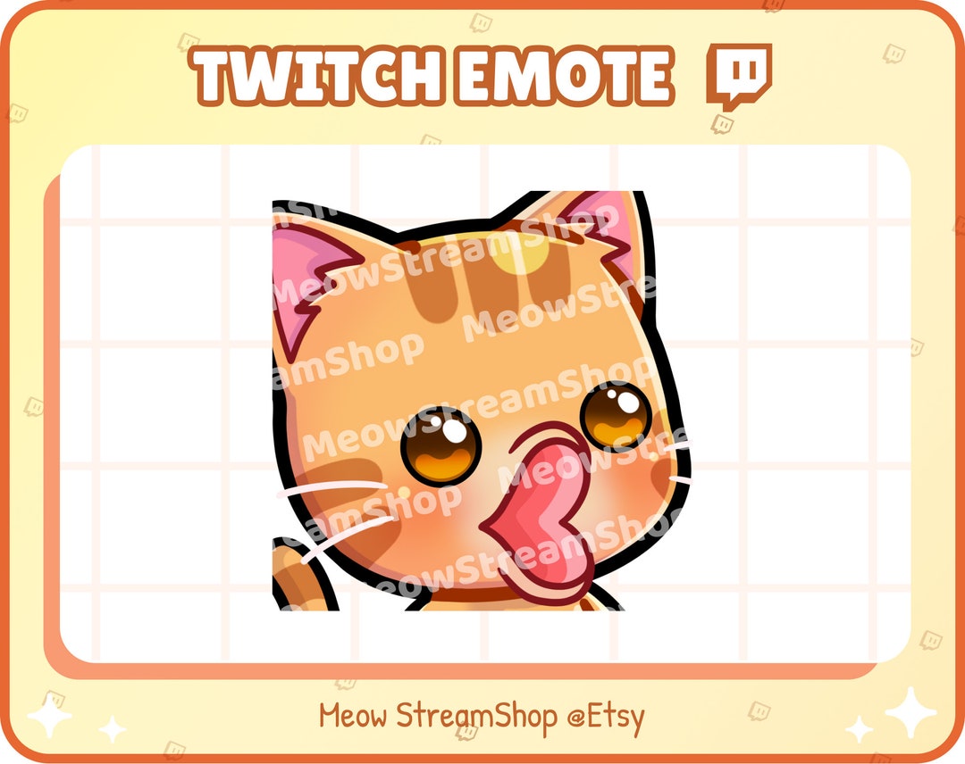 Twitch Emote / Cute Orange Cat POG, Pogger, Excited, Happy, Wow Emotes ...
