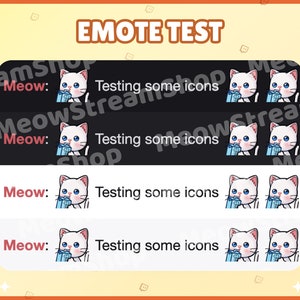 Twitch Emote / Cute White Cat Sip, Sipping Tea, Drink, Drink Juice ...