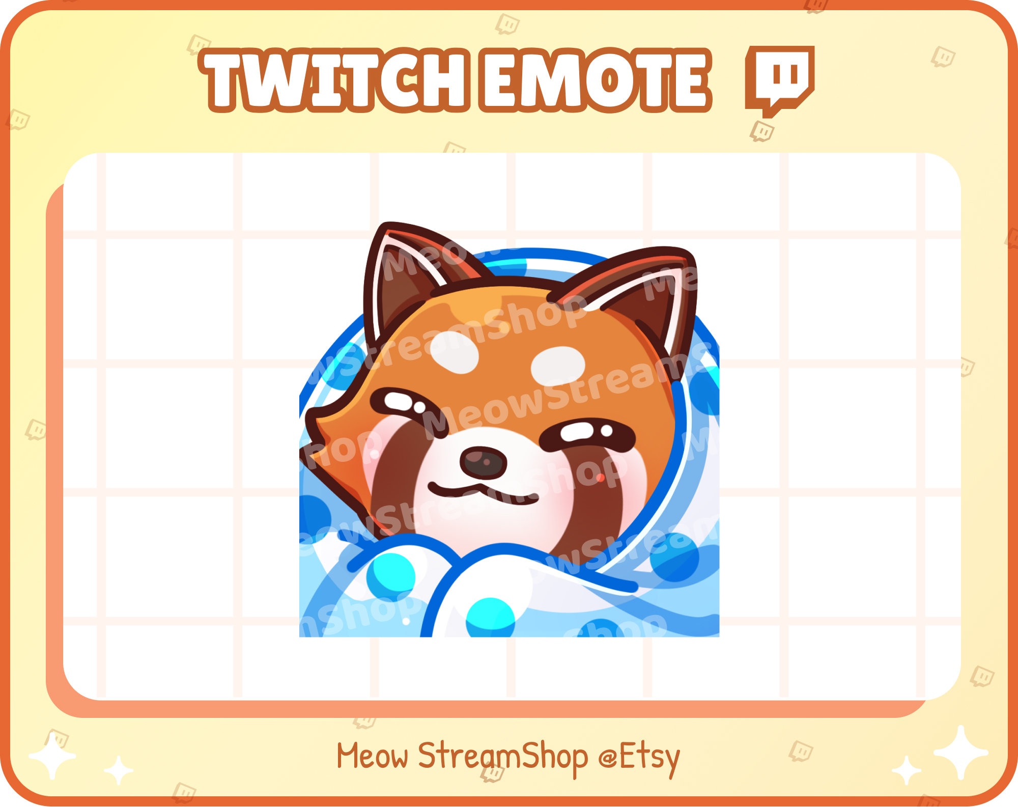 Twitch Emote / Cute Red Panda Comfy, Cozy, Blanket, Warm Emotes / Cute ...