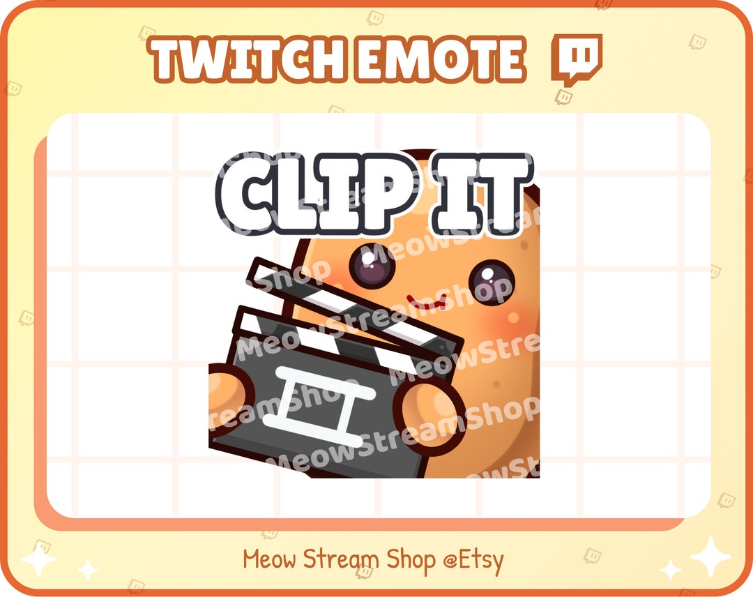 Twitch Emote / Cute Potato CLIP IT Emote Emotes / Kawaii Potat Potatoes ...