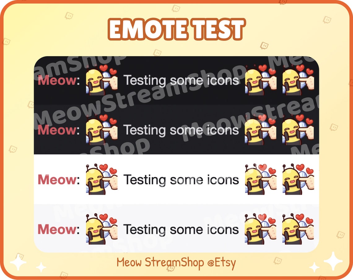 Twitch Emote / Cute Bee Poke, Nose Poke, Touch Emotes / Kawaii Wasp ...
