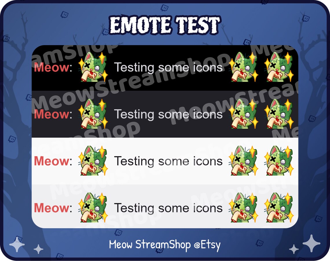 Twitch Emote / Cute Zombie Cat Eat Hand, Nom Nom Emotes / Kawaii Zombie ...