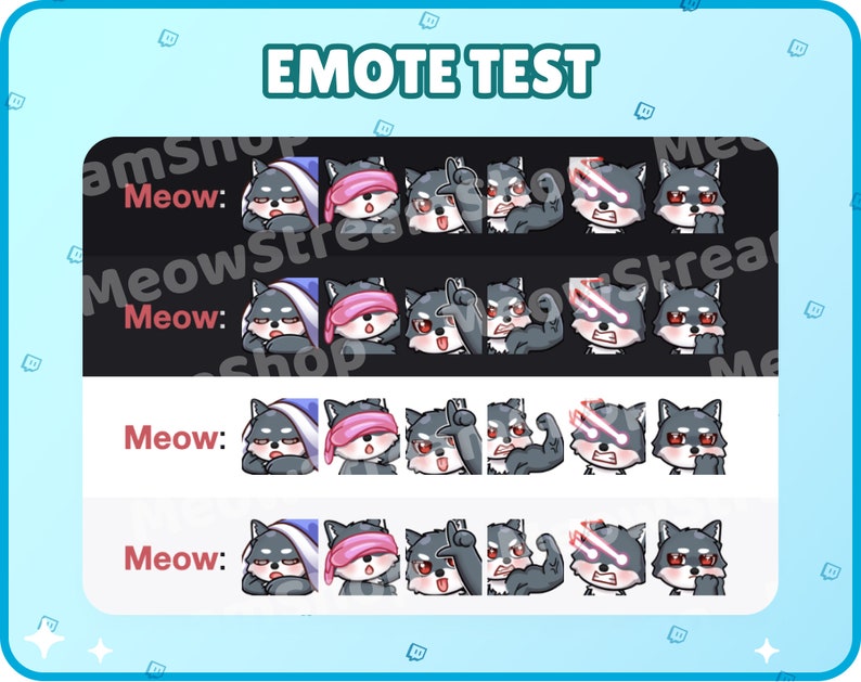 Twitch Emote / Cute Grey Wolf Mega Pack #1 Emotes (24 Emotes Ready to ...
