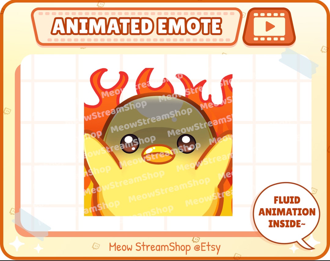 Twitch Animated Emote / Cute Chick Animated Emotes Fire Rise, Elmo Meme ...