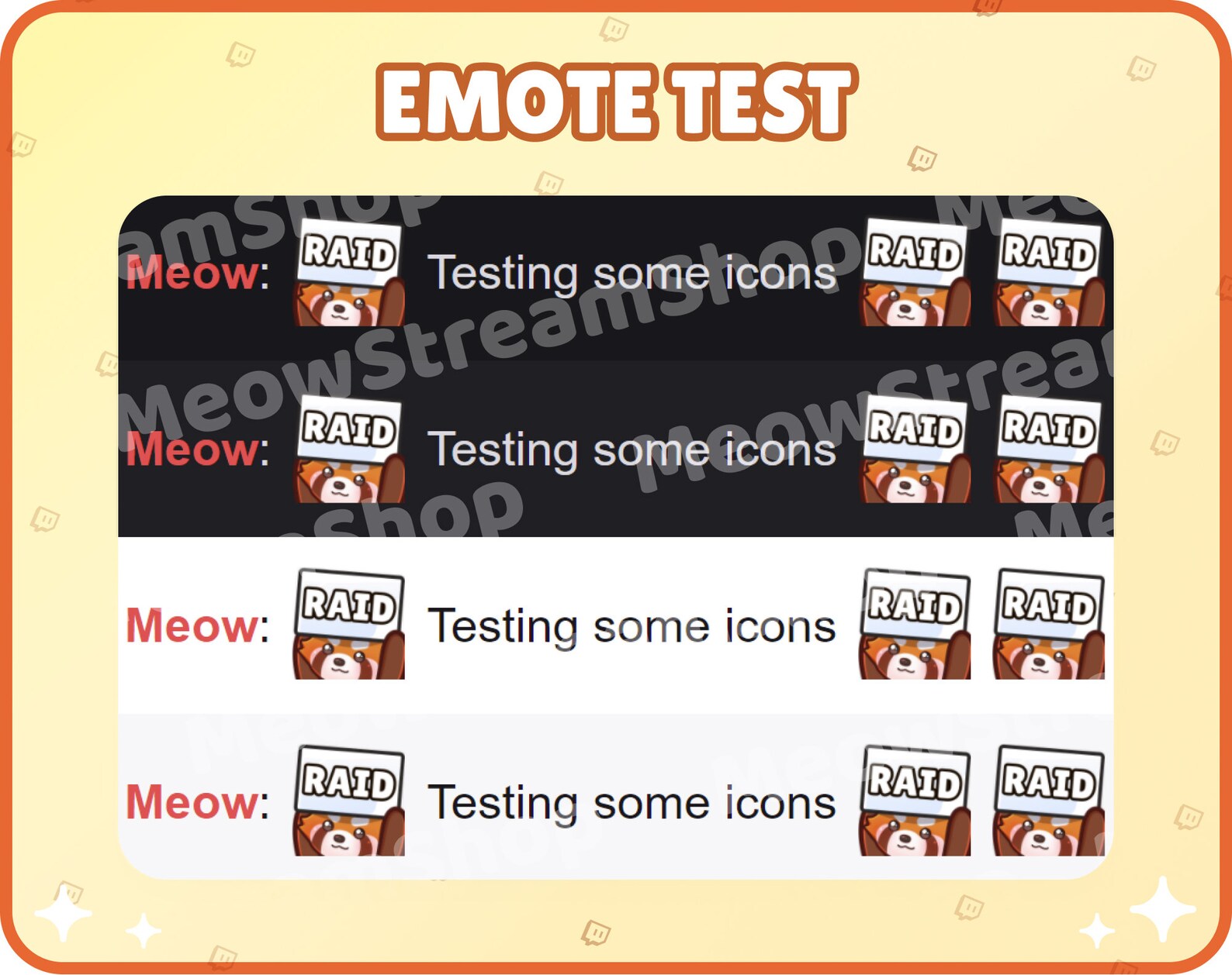 Twitch Emote / Cute Red Panda Raid Emotes / Cute Chibi Red | Etsy