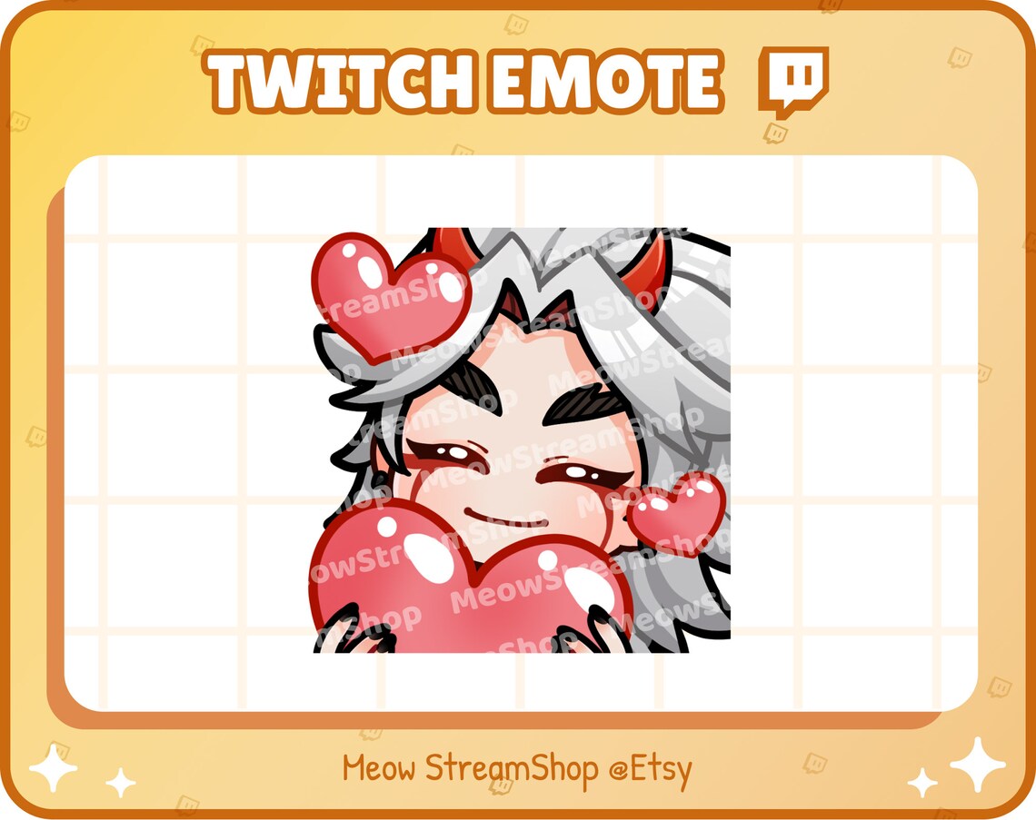 Twitch Emote / Itto Arataki Heart Love Hug Happy Emotes / - Etsy