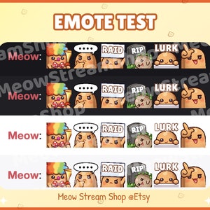 Twitch Emote / Cute Potato Emotes Pack 5 clown, Think, Raid, RIP, Lurk ...