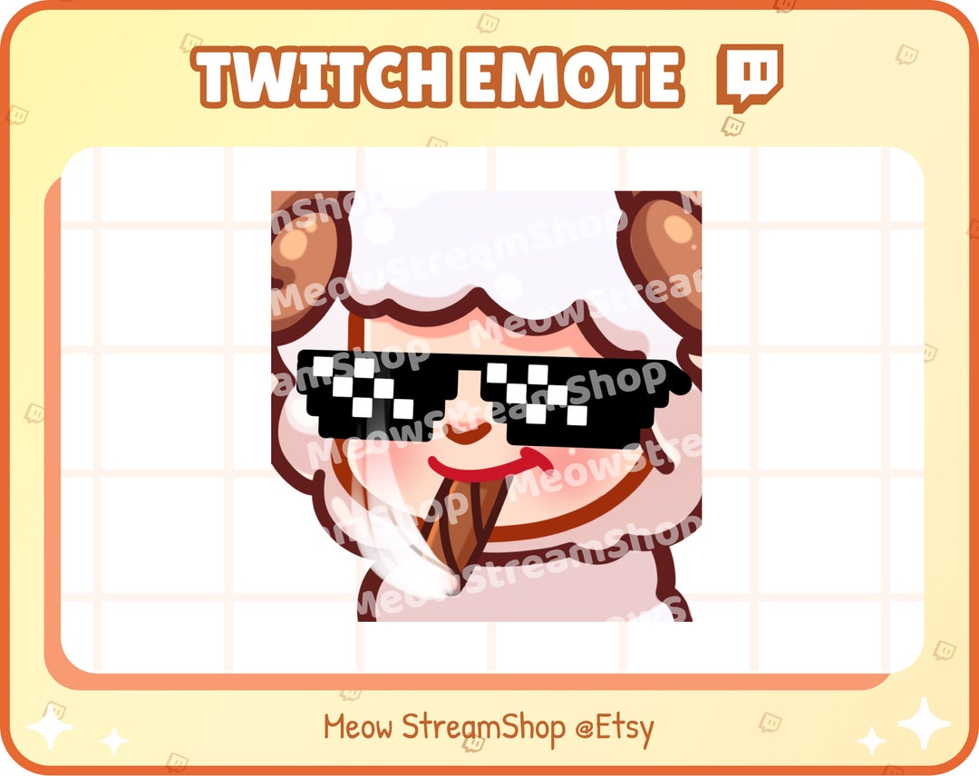 Twitch Emote / Cute Sheep GG, EZ, Cool, Smoke Emotes / Kawaii Lamb Goat ...
