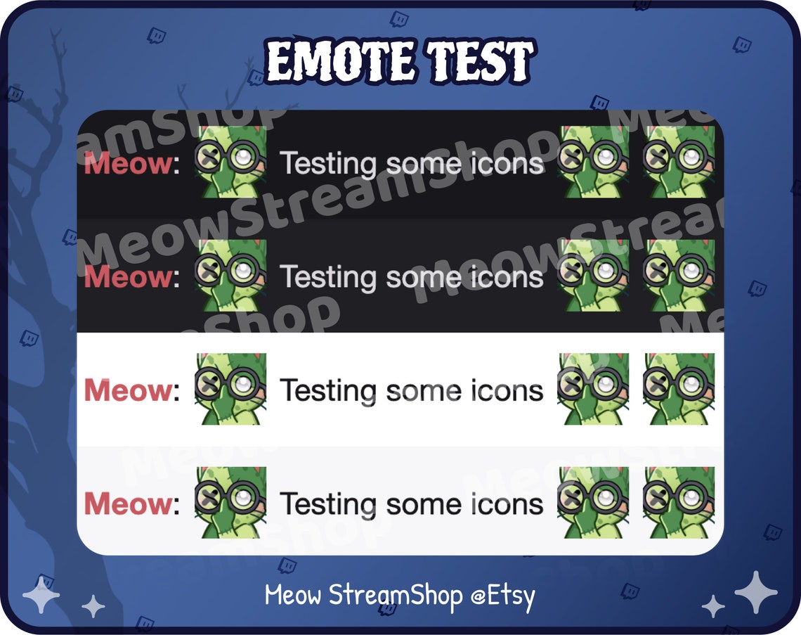 Twitch Emote / Cute Zombie Cat Nerd, Nerdy, Glasses, Geek Emotes ...