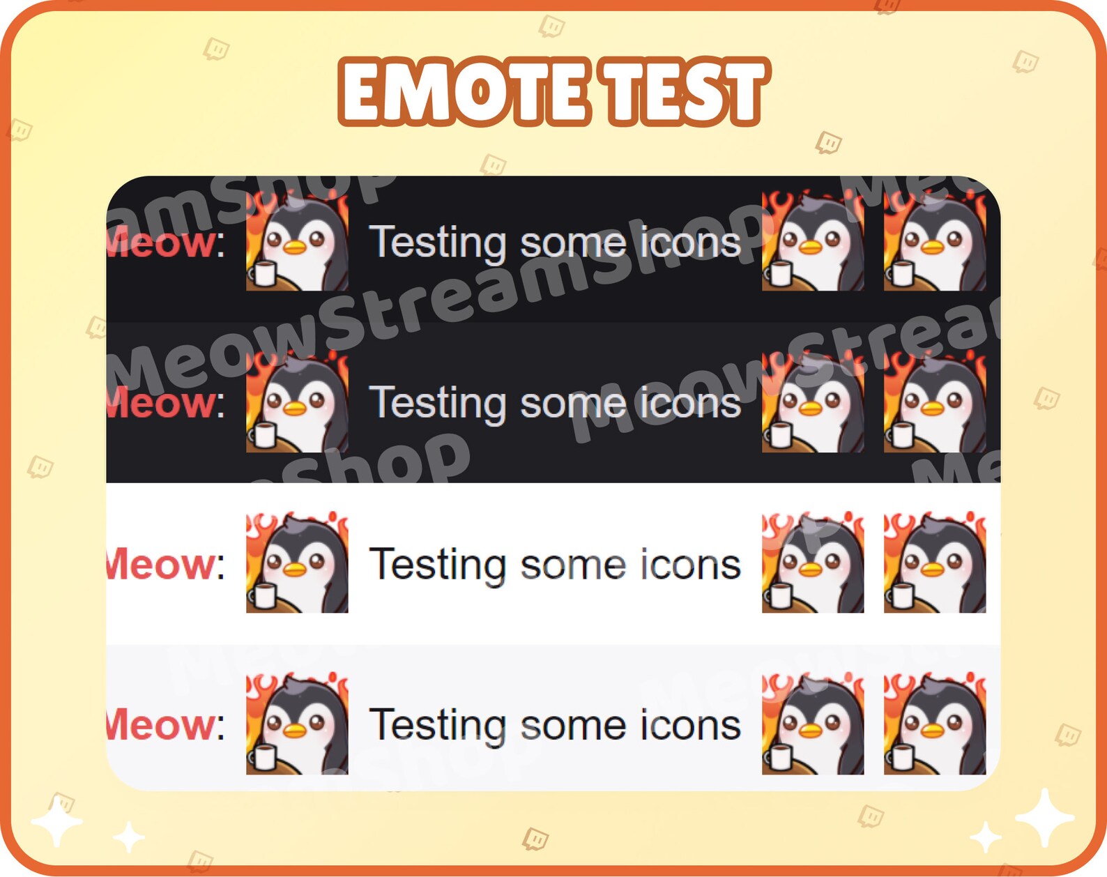 Twitch Emote / Cute Penguin This is Fine Emotes / Cute Penguin Emote ...