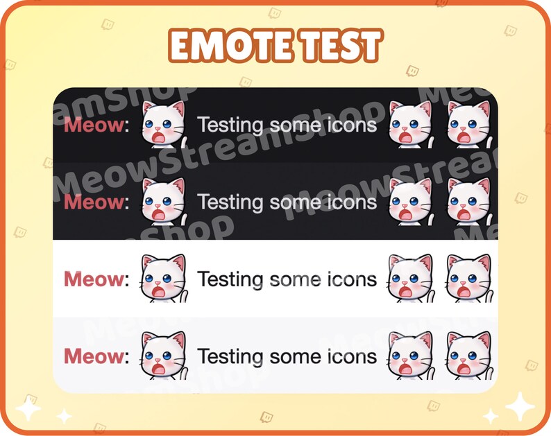 Twitch Emote / Cute White Cat Gasp, Shock, What, Whoa, Wow, Amaze ...
