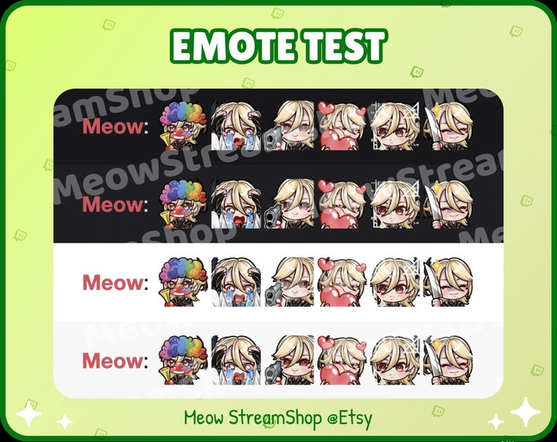 Twitch Emote / Kaveh Emotes Pack 1 clown Cry Gun Heart - Etsy