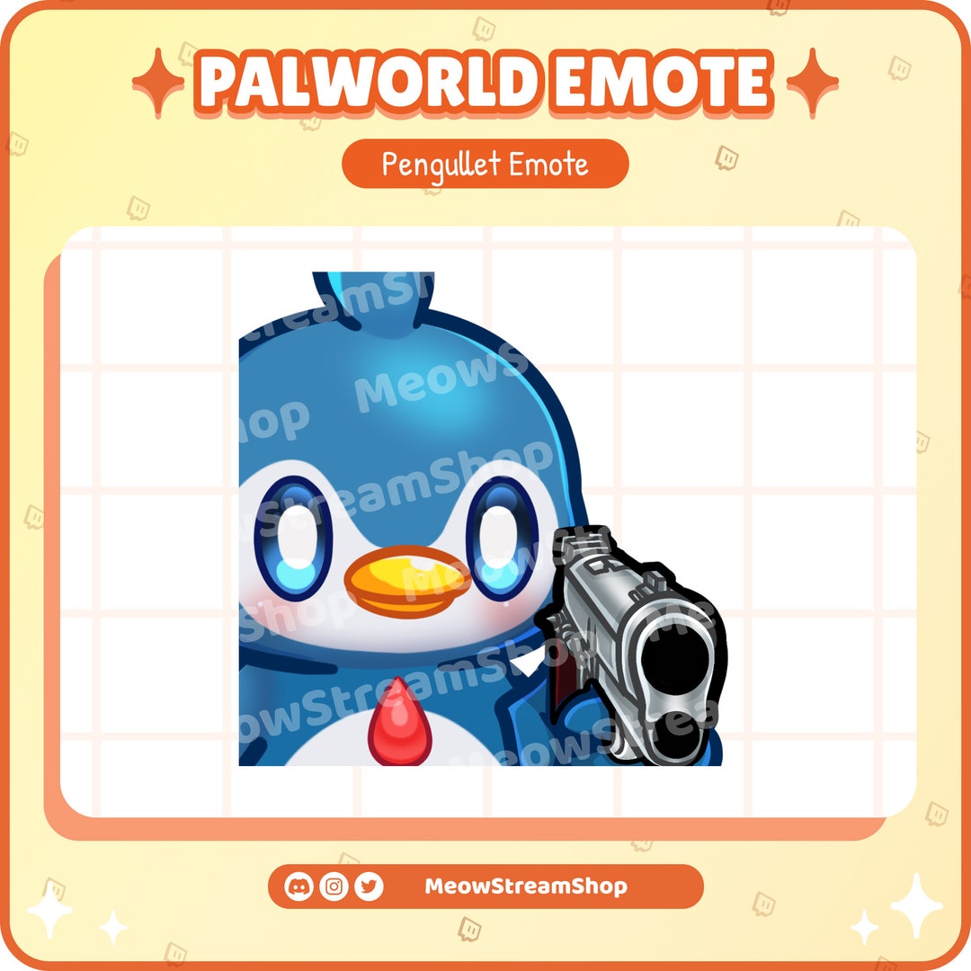 Twitch Emote / Palworld Pengullet Gun Emote / Cute Pal Emotes for ...