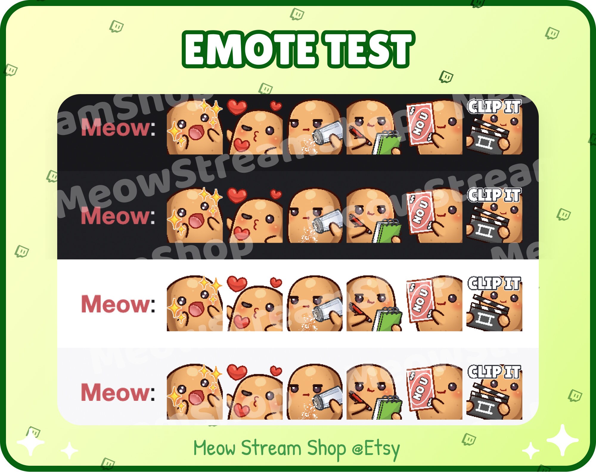 Twitch Emote / Cute Potato Mega Pack #2 Emotes (24 Emotes Ready to Use ...