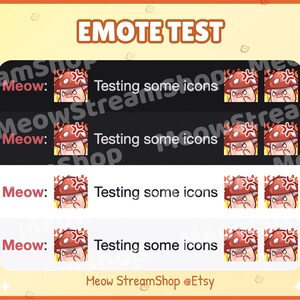 Twitch Emote / Cute Mushroom Rage, Angry, Mad, Pout Emote / Kawaii ...