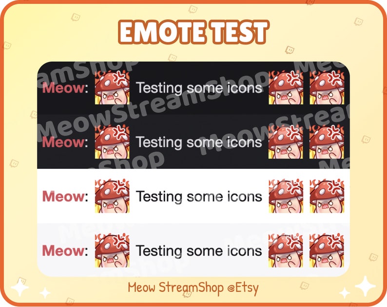 Twitch Emote / Cute Mushroom Rage, Angry, Mad, Pout Emote / Kawaii ...