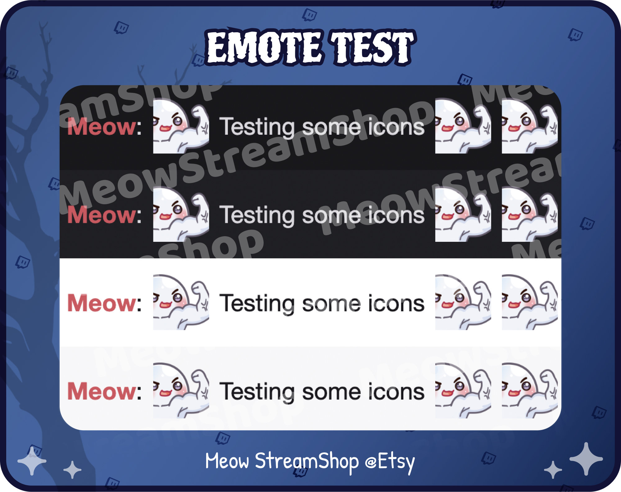 Twitch Emote / Cute Ghost Flex Alpha Strong Muscle Emote / - Etsy Canada