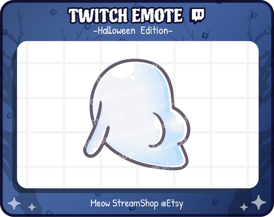 Twitch Emote / Cute Ghost Booty, Butt Buns Emote / Kawaii Spooky Ghost ...