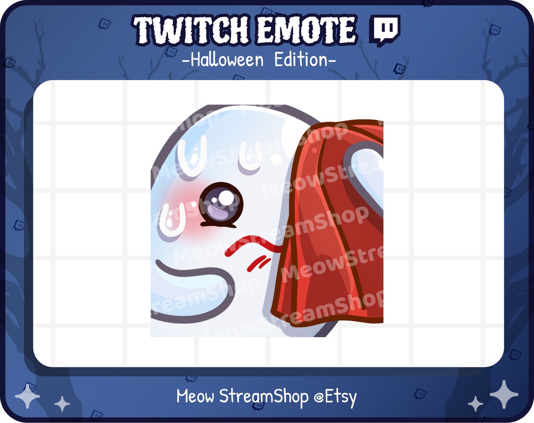Twitch Emote / Cute Ghost Sweating, Sweat, Panic, Wiping Sweat Meme ...