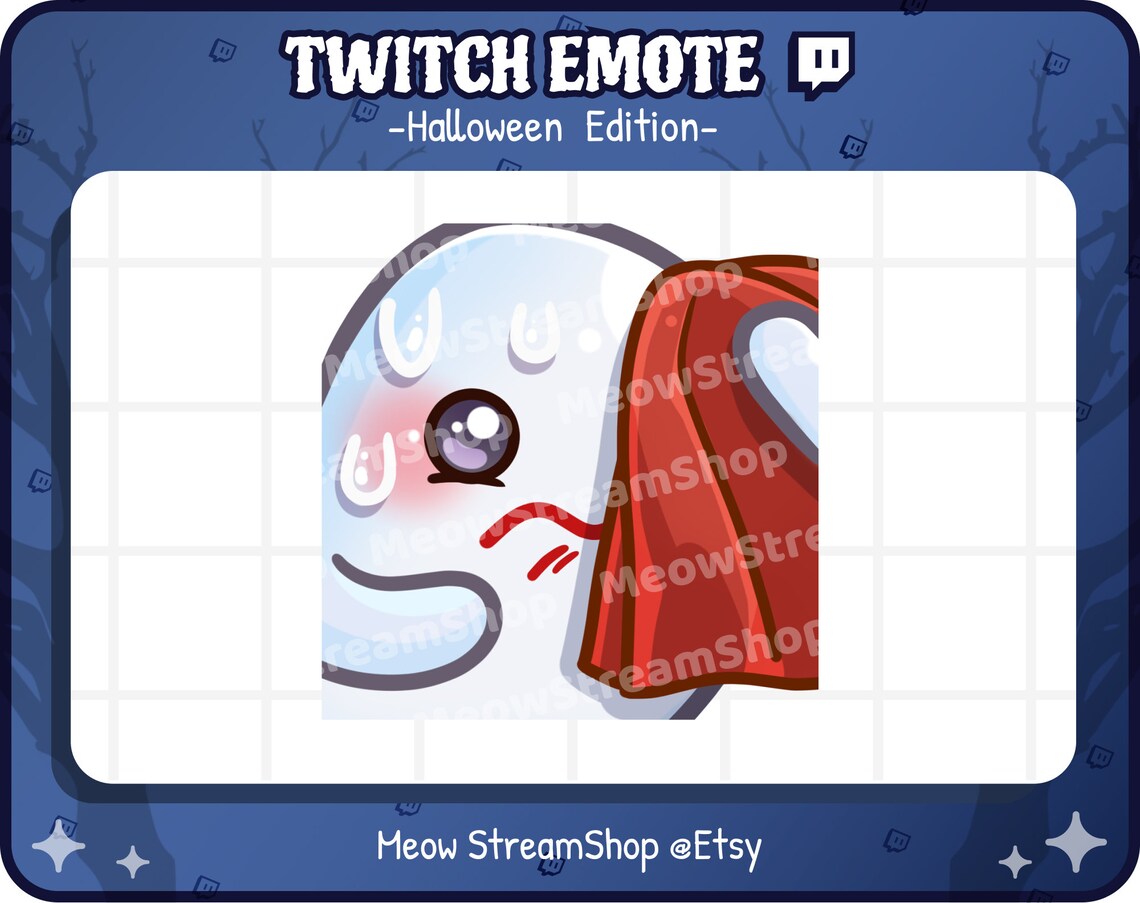 Twitch Emote / Cute Ghost Sweating Sweat Panic Wiping Sweat - Etsy